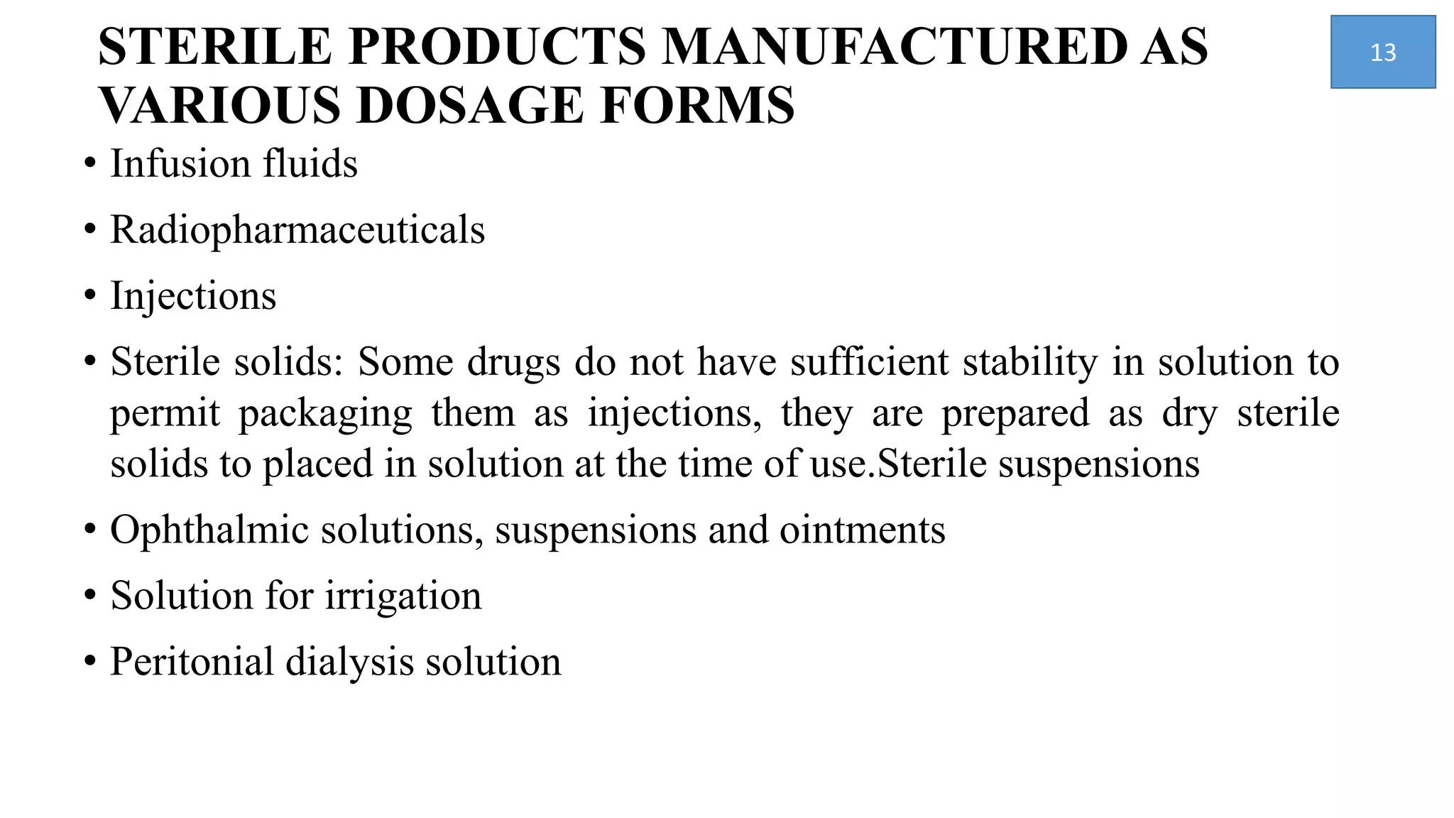 Sterile dosage form | PPTX