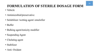 Sterile dosage form | PPTX