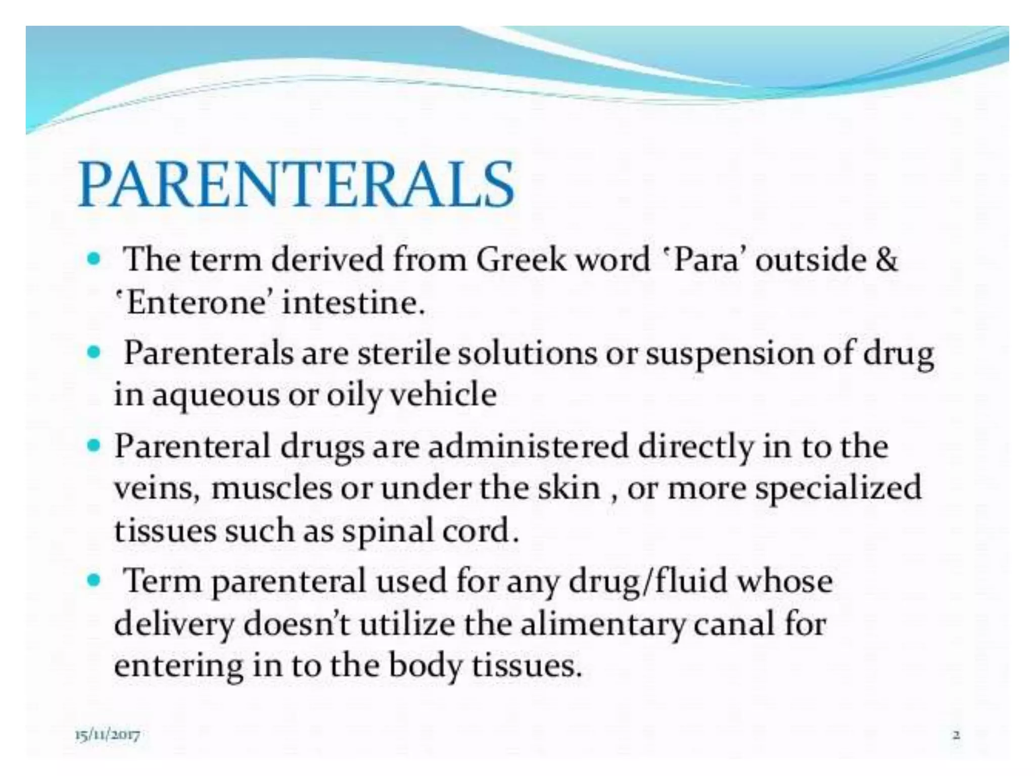 Parenteral Preparation | PPTX | Pharmaceutical Drugs | Medical Health