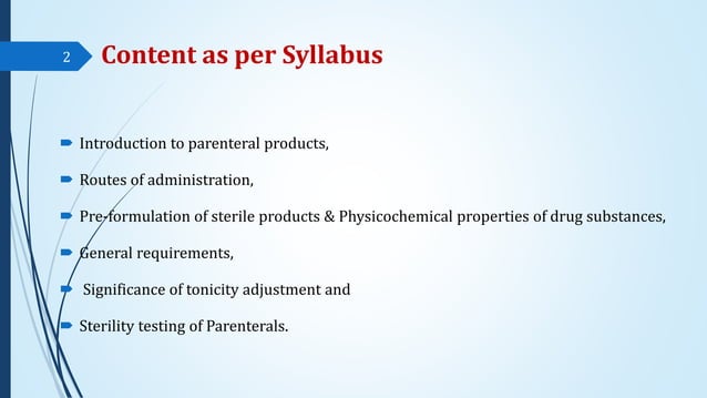 Sterile formulations | PDF