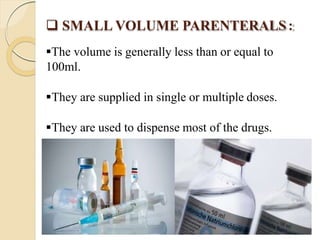Sterile formulations – large and small volume parenterals (1).pptx