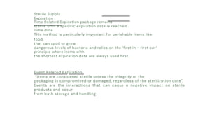 Sterile storage and transport. Storage of sterile instrument under ...