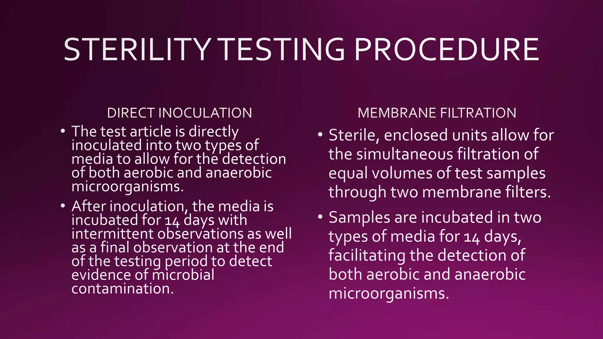 Sterile testing | PPT