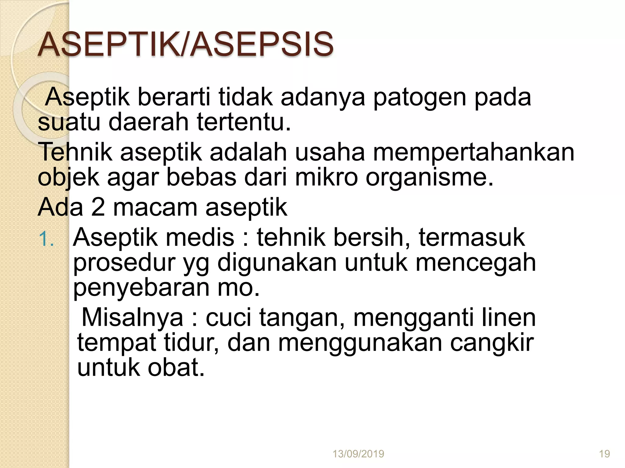 Sterilisasi, desinfeksi, dekontaminasi | PPTX