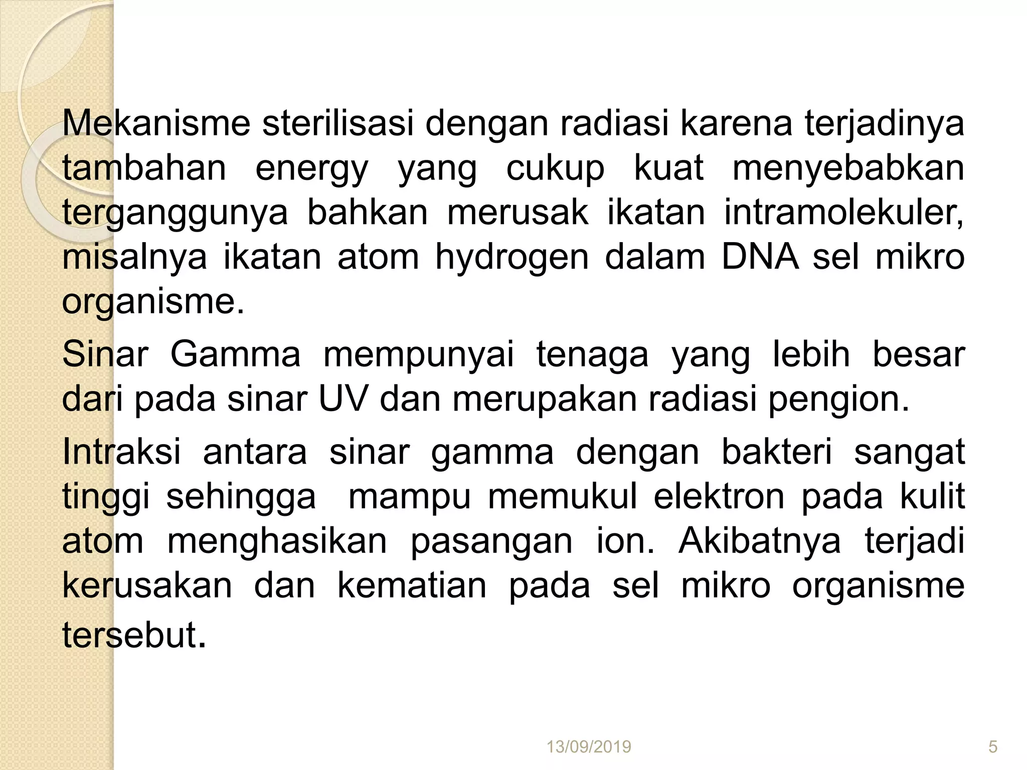 Sterilisasi, desinfeksi, dekontaminasi | PPTX