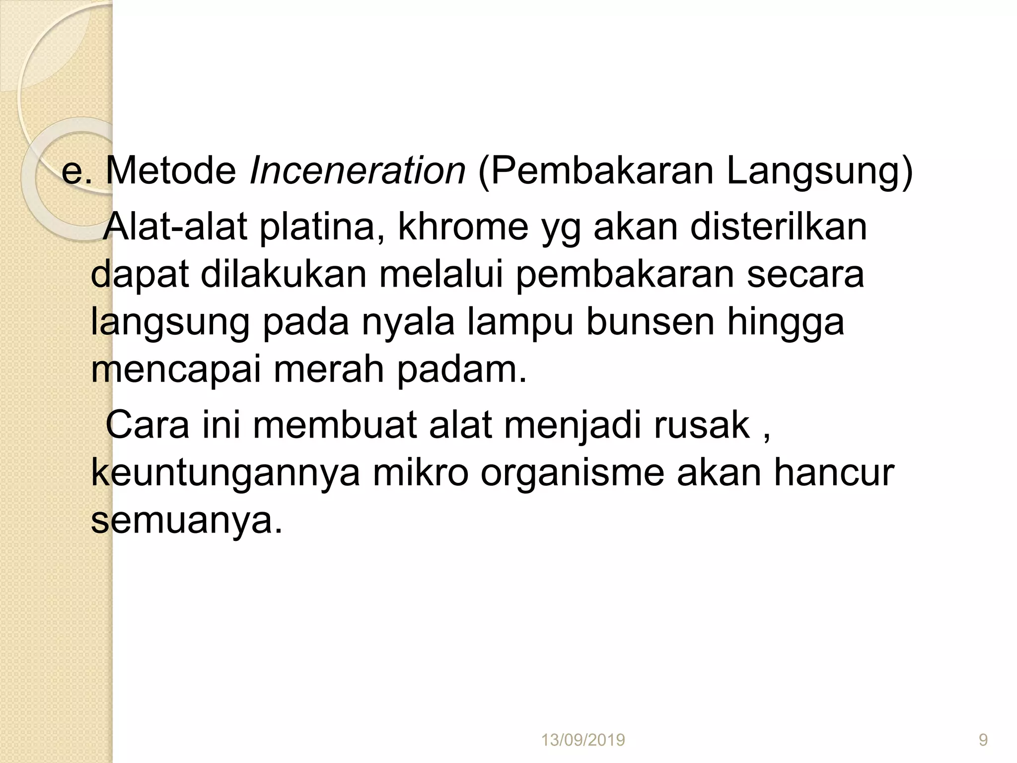 Sterilisasi, desinfeksi, dekontaminasi | PPTX