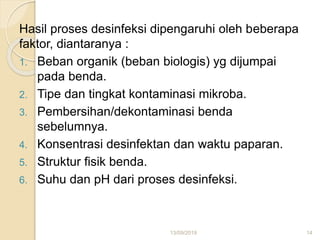 Sterilisasi, desinfeksi, dekontaminasi | PPTX