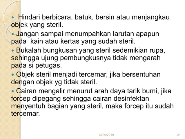 Sterilisasi, desinfeksi, dekontaminasi | PPTX