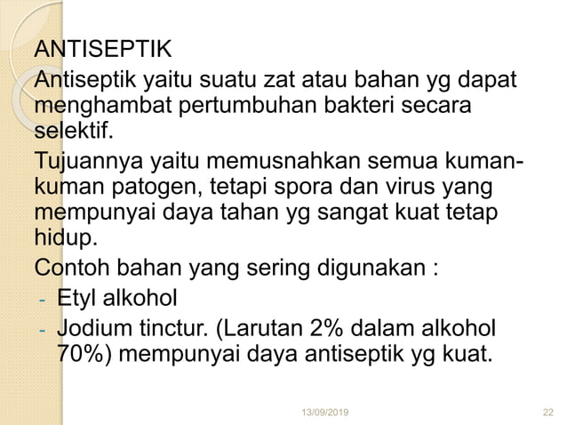 Sterilisasi, desinfeksi, dekontaminasi | PPTX