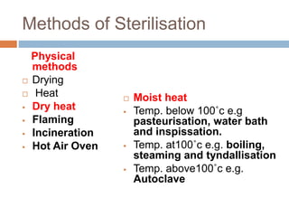 Sterilisation and disinfection | PPT | Infectious Diseases | Diseases ...