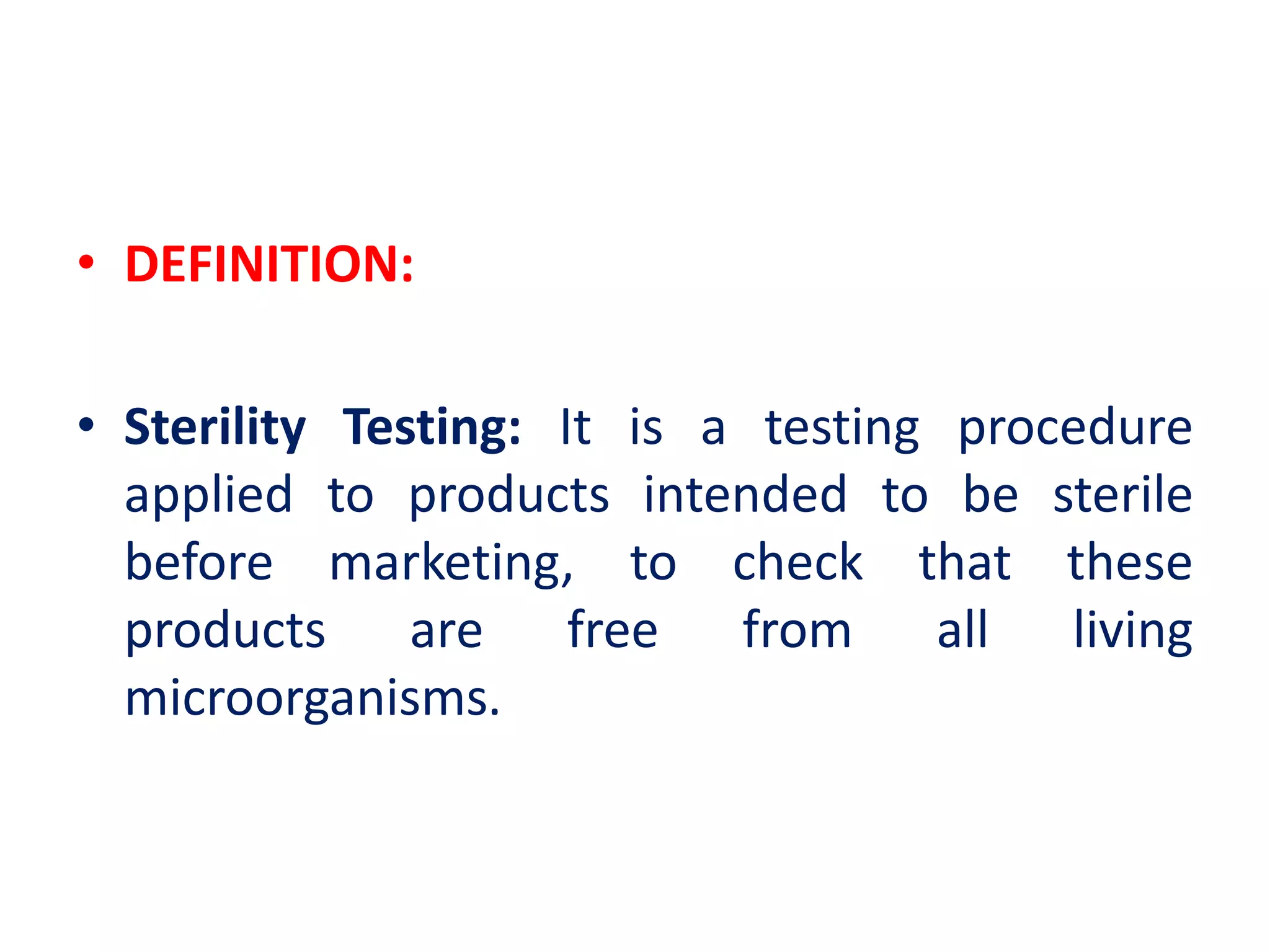 Sterility test | PPTX