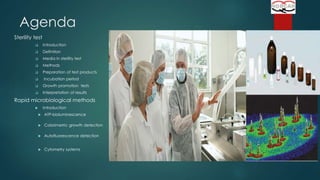 Sterility test and modern microbiological methods | PPTX