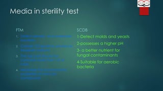 Sterility test and modern microbiological methods | PPTX