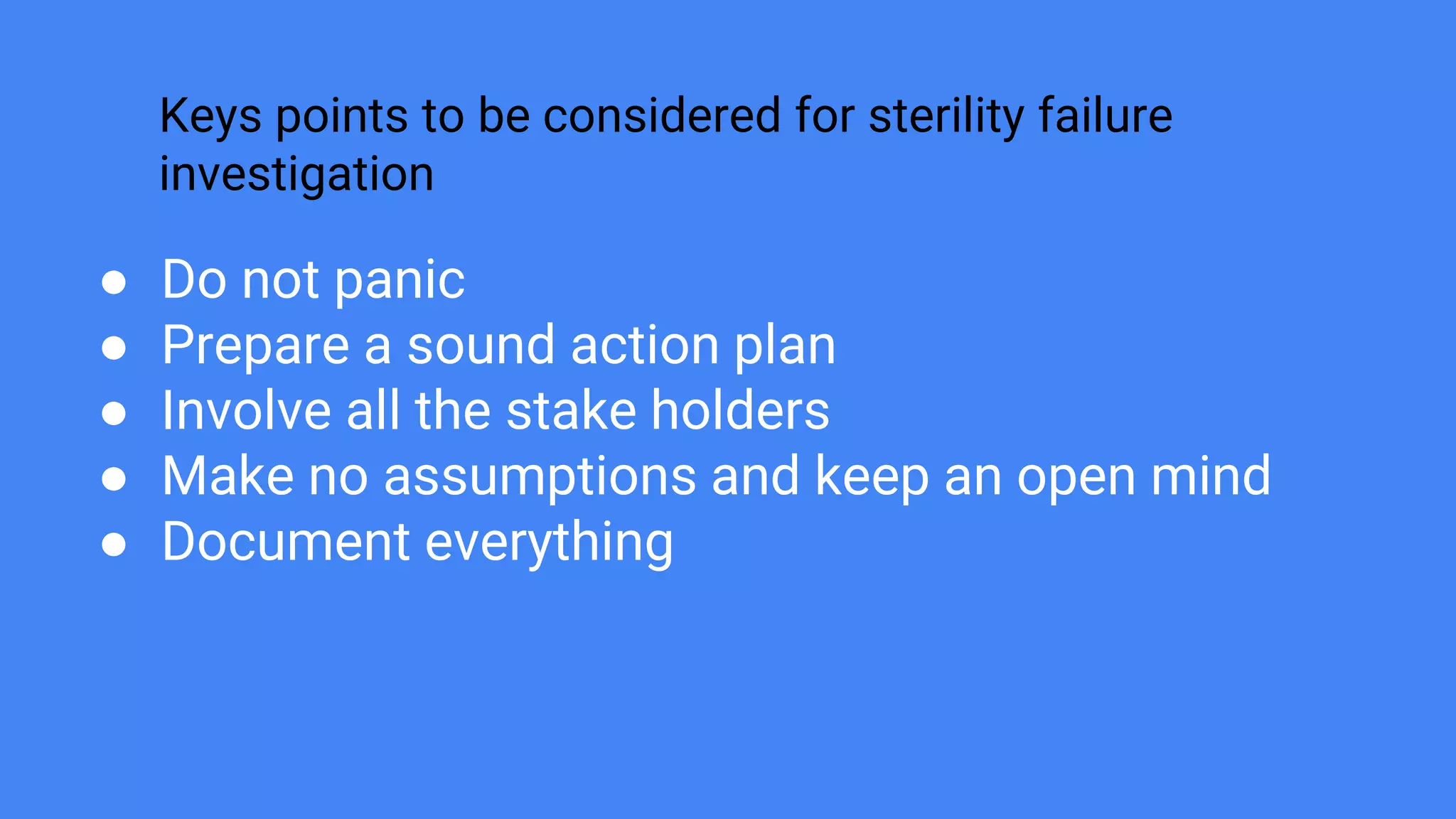 Sterility test failure investigation | PPT