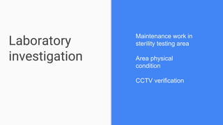 Sterility test failure investigation | PPT