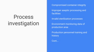 Sterility test failure investigation | PPT