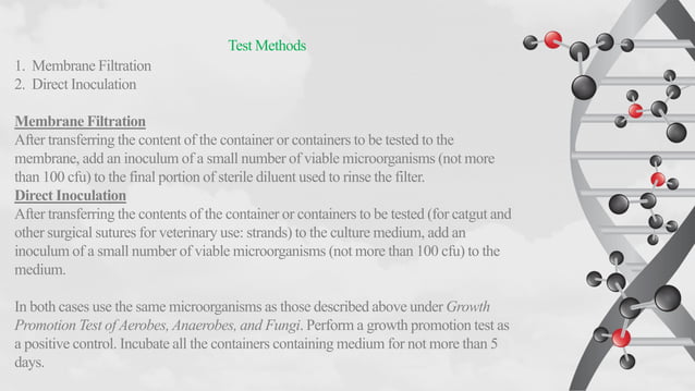 Sterility testing USP 71 | PDF | Chemistry | Science