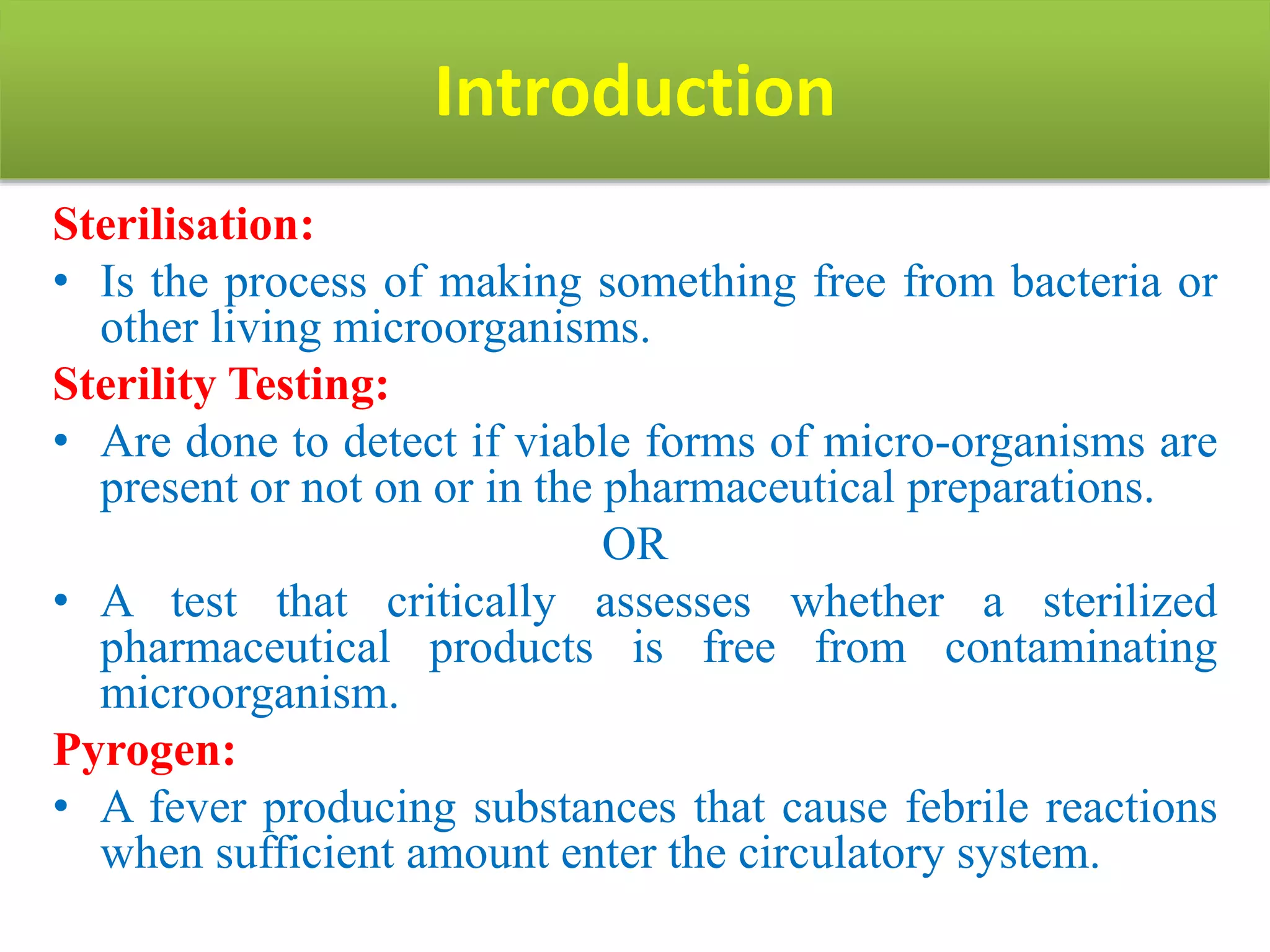 Sterility testing | PPTX