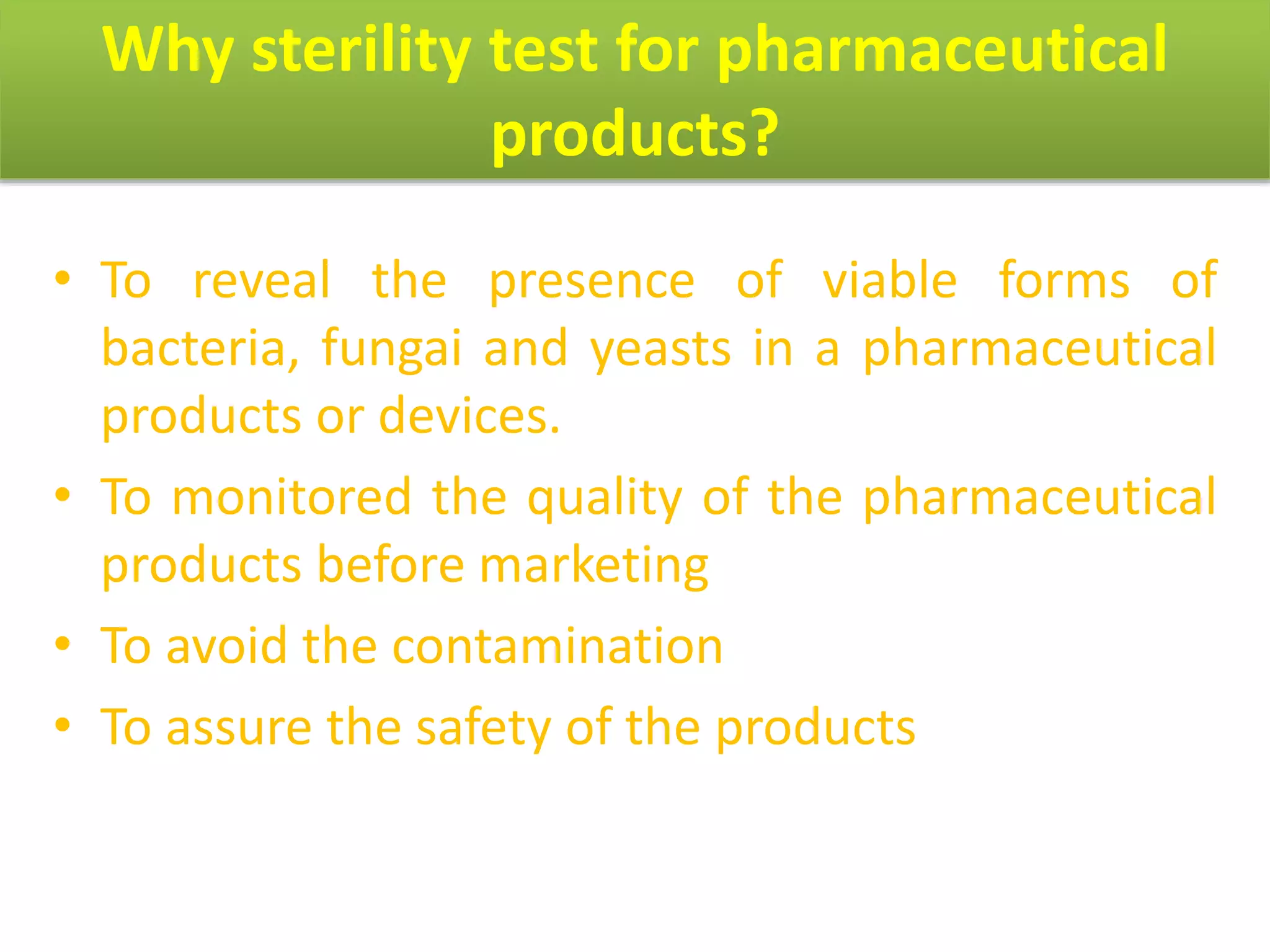 Sterility testing | PPTX