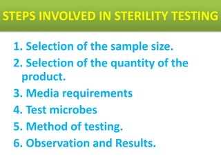 Sterility testing | PPTX