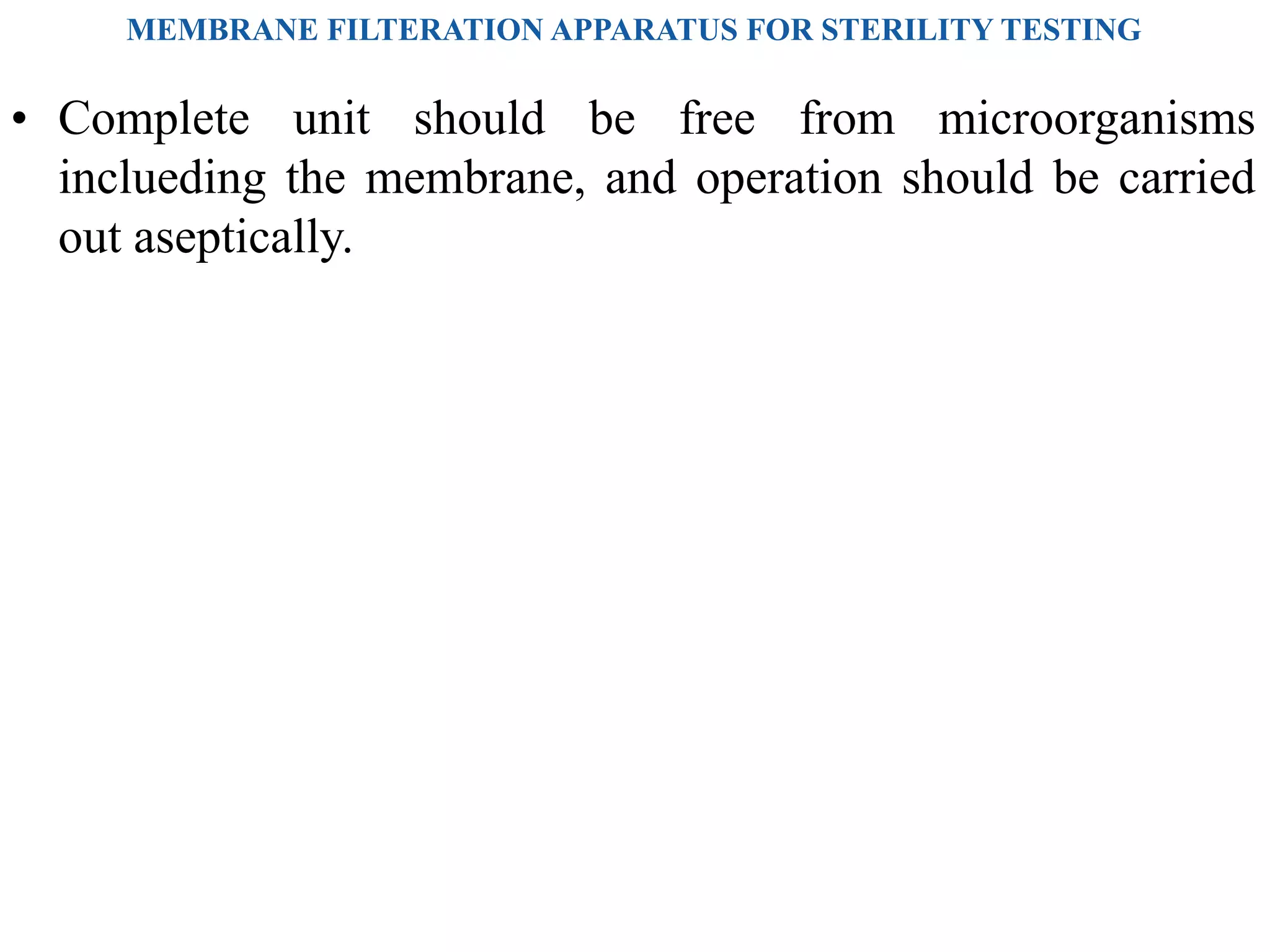 Sterility testing of Pharmaceutical Products | PPT