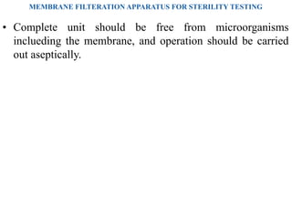Sterility testing of Pharmaceutical Products | PPT