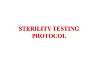 Sterility testing of Pharmaceutical Products | PPT