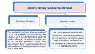 Sterility testing | PPTX