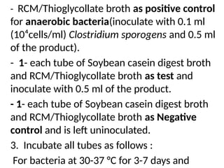 Sterility Testing and current trends in regulatory | PPTX