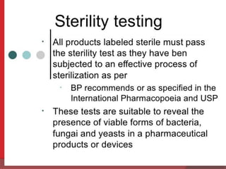 Sterility testing [STERILITY PROCESS]. | PDF | Pharmaceutical Drugs ...
