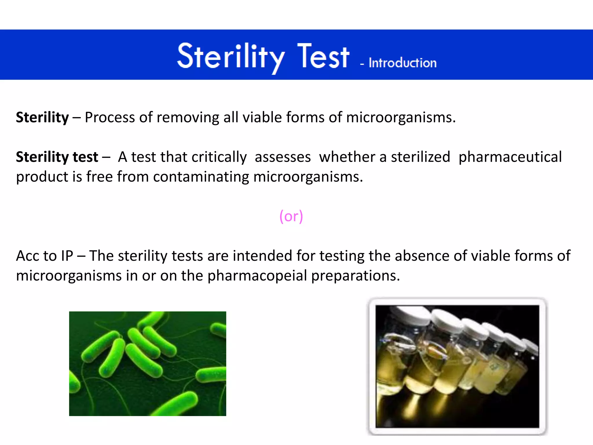Sterility tests | PPTX