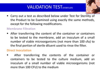 Sterility tests | PPTX