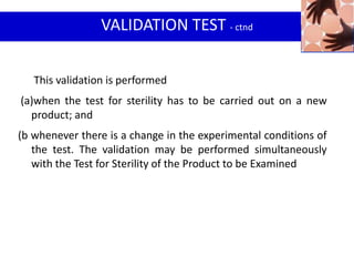 Sterility tests | PPTX