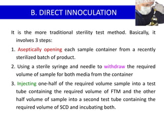 Sterility tests | PPTX