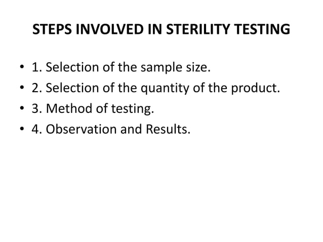 STERILITY TESTING OF PHARMACEUTICALS ppt by DR.C.P.PRINCE | PPTX