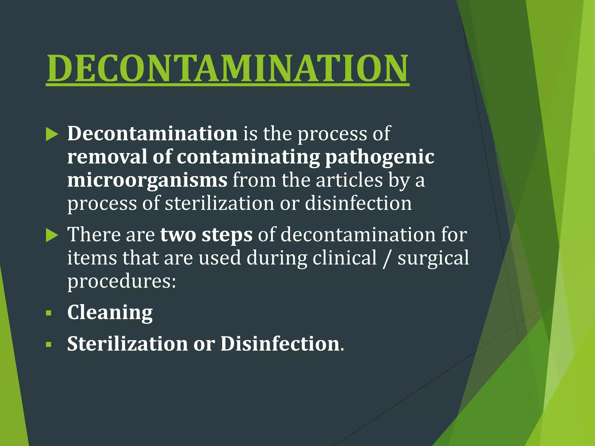 STERILIZATION AND DISINFECTION | PPTX