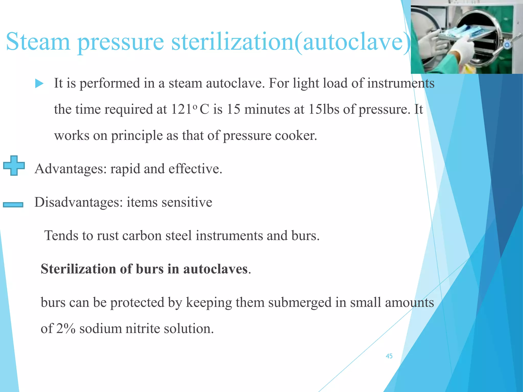 Sterilization and disinfection in dentistry | PPTX