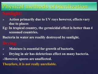 Sterilization and disinfection | PPTX
