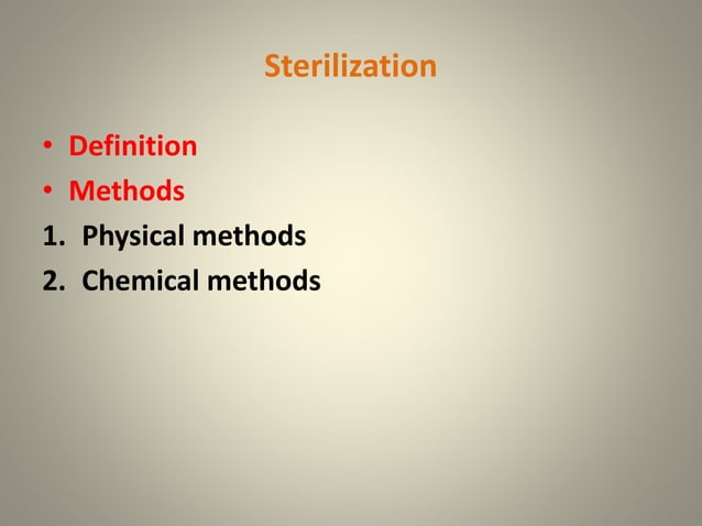 Sterilization | PPT