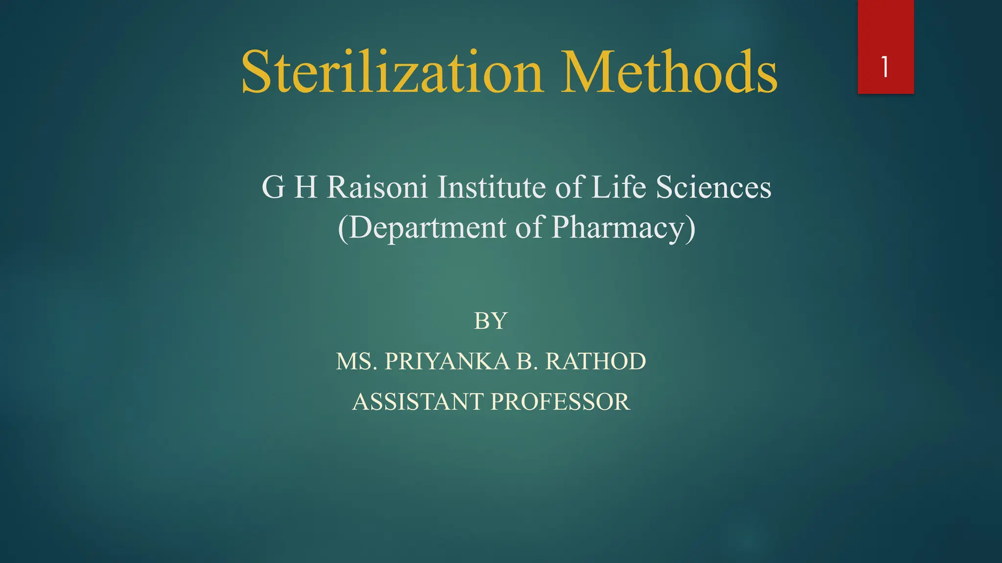 Sterilization Methods: Physical & Chemical | PPTX