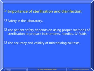 Sterilization and disinfection-Laborator | PPT