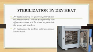 sterilization techniques- physical method- Heat (Dry and moist heat) | PPTX