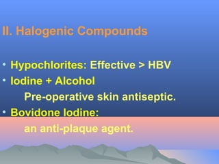 Sterilization, Disinfection and Disinfectants | PPT