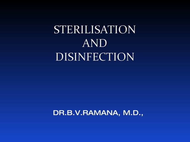 Sterilization | PPT | Infectious Diseases | Diseases and Conditions