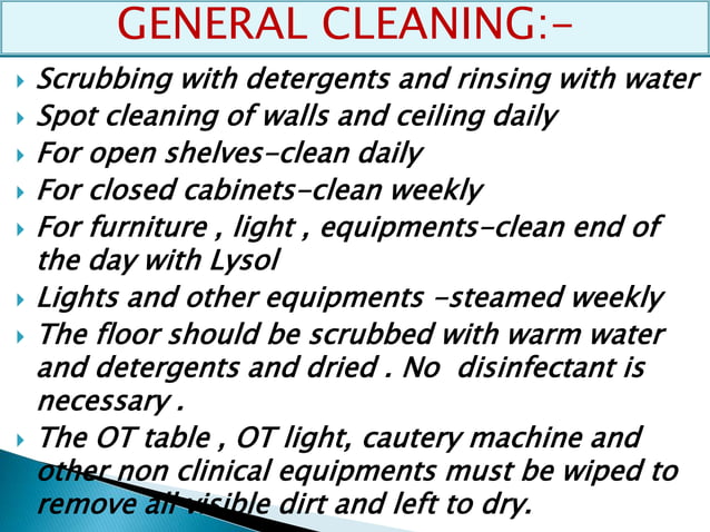 sterilization and cleaning of ot table and light.pptx