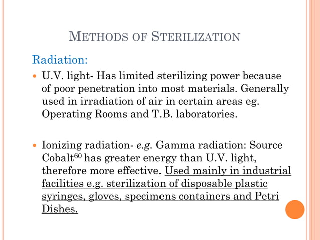 Sterilization and disinfection | PDF | Medical Health
