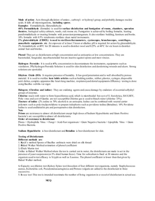 Sterilization and disinfection | DOCX | Gardening | Home & Garden