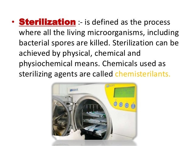 Sterilization and disinfection in Dentistry