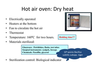 Sterilization and disinfection | PPTX