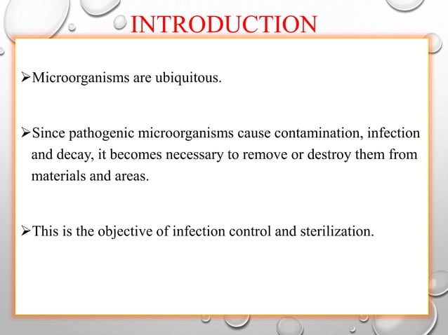 Sterilization and disinfection | PPTX | Infectious Diseases | Diseases and Conditions